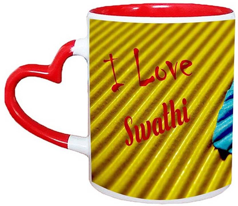 Muggies Magic Swathi Love Name Design Ceramic Coffee Mug Price in India ...