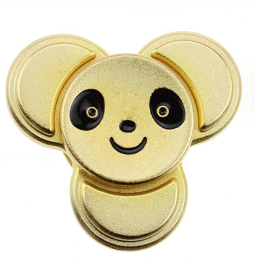 SPACERAIL Panda Face Metal Fidget Hand Spinner High Speed Tri Spinning ...