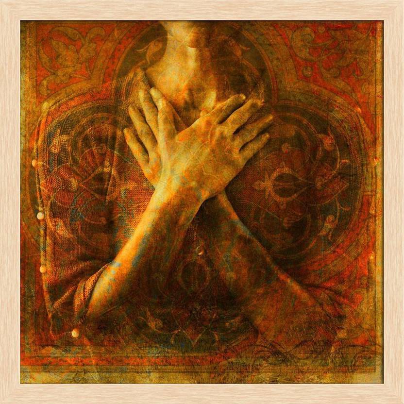 Artzfolio A Womans's Hands Crossed Over Her Chest Framed Wall Art ...