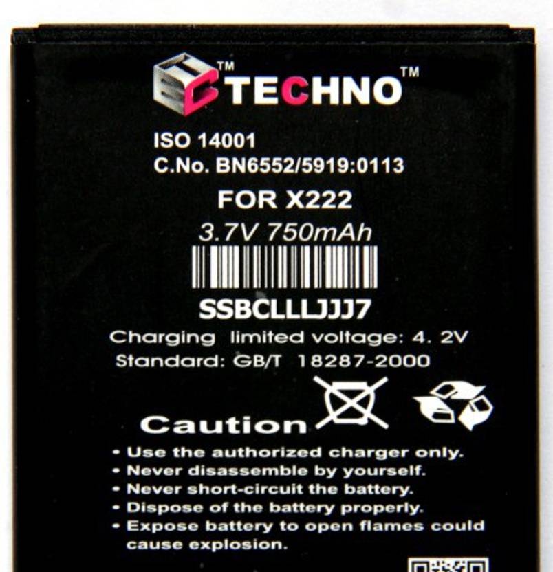 TECHNO Mobile Battery For MICROMAX 850 maH X222 Price in India - Buy ...