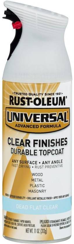 RUST-OLEUM Universal-Clear-Topcoat Dead Flat Clear Spray Paint 312 ml ...