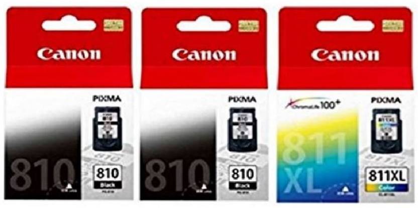 Canon 810 TWIN & 811 XL [SET OF 3] Tri-Color Ink Cartridge - Canon ...