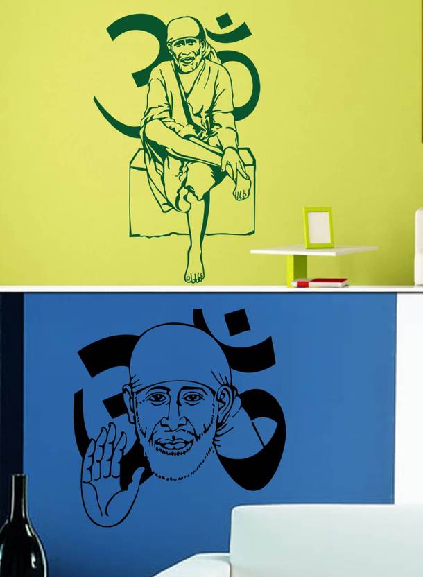 Trends on WALL 101 cm Sai Ram Self Adhesive Sticker Price in India ...