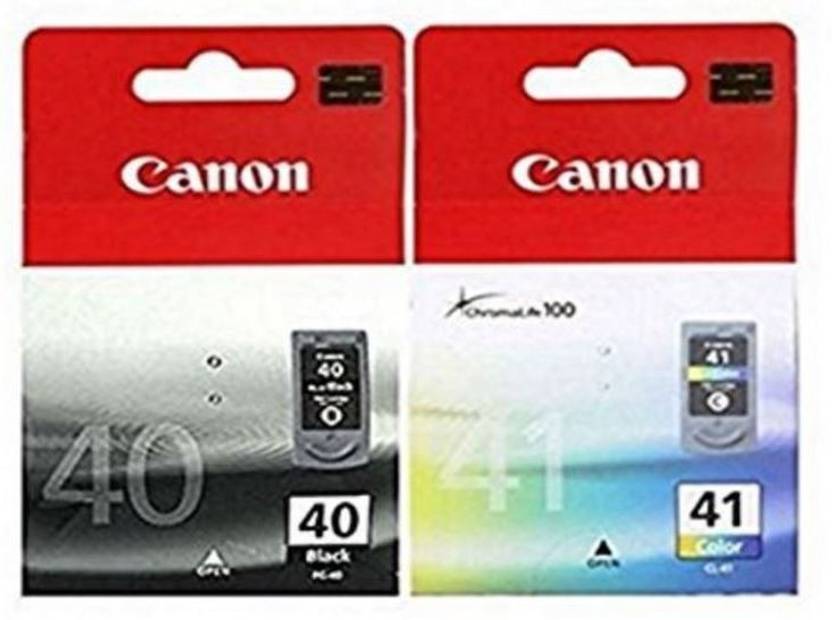 Canon PG 40 & CL 41 [Set of 2] Tri-Color Ink Cartridge - Canon ...