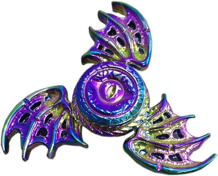 Sehrish Fidget Spinner Rainbow Colorfull 3 wings metal design Dragon ...