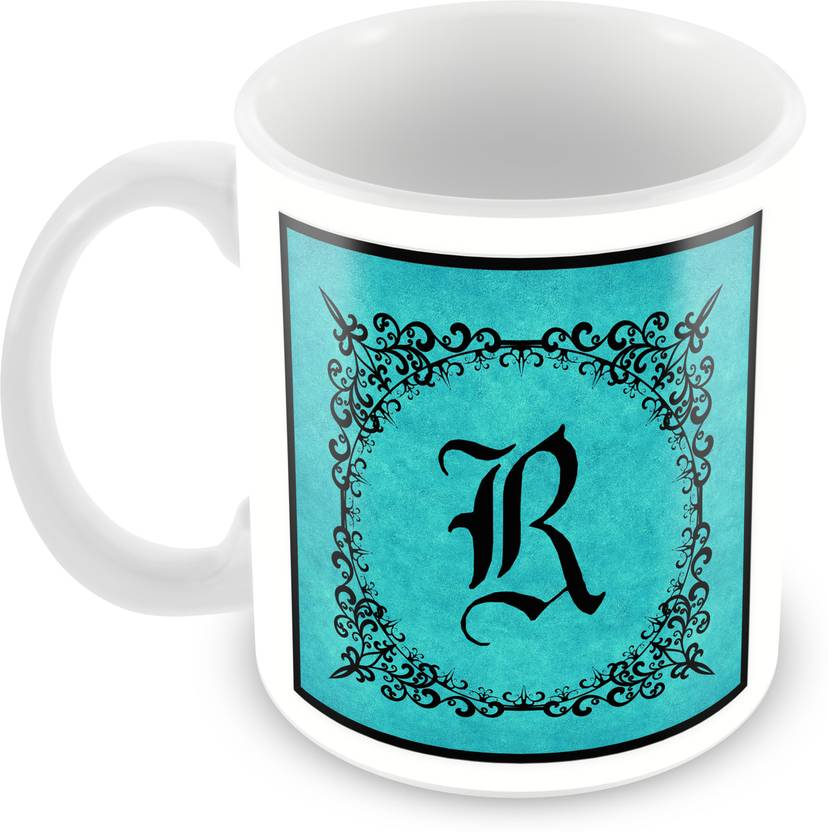 CREATIVE Alphabet 'R' Aqua Ceramic Coffee Mug Price in India - Buy ...