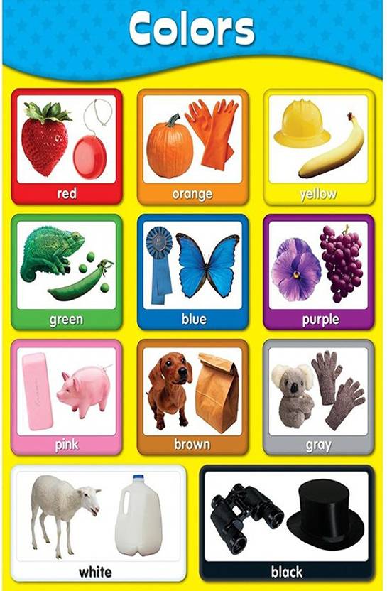 Poster | Colors Name Chart | Educational Poster | Wall Chart | Colorful ...