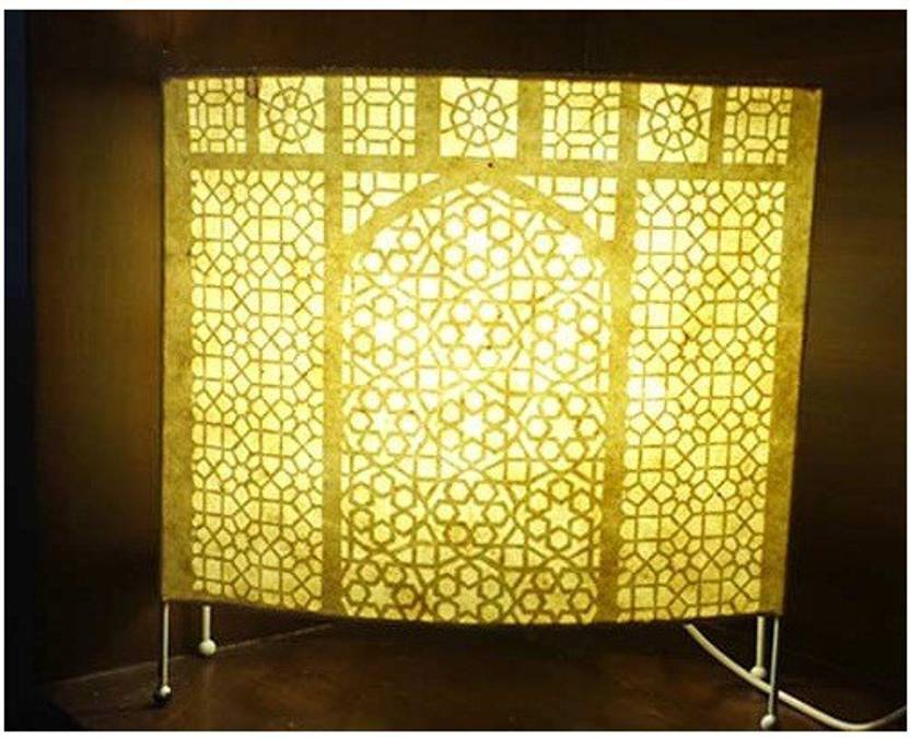 INDIA MEETS INDIA Sanjhi Art Hand Decorative Electric Night Lamp, Table ...