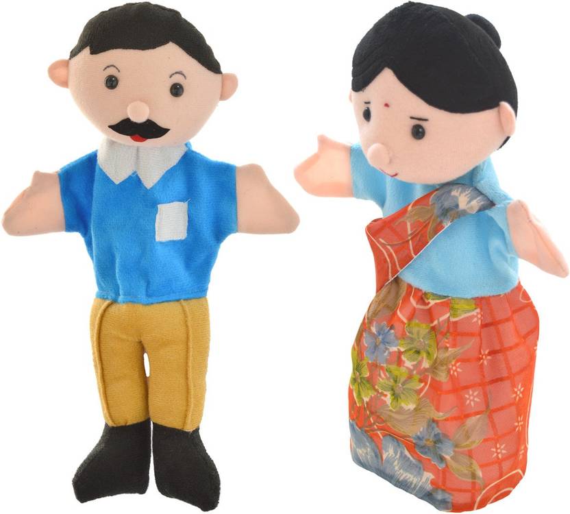 Cuddly Toys Hand Puppets Collection- (Family) Mom & Dad Finger Puppets ...