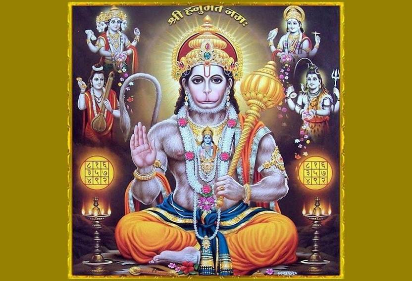 Hanuman Ji Wall Print - 11 poster on LARGE PRINT 36X24 INCHES ...