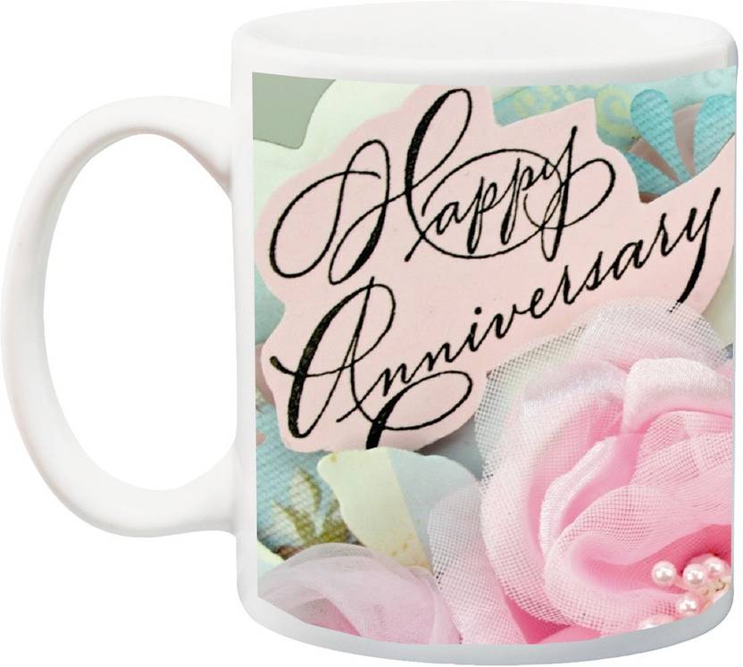 Stylotrendz Happy Anniversary Beautiful Print Ceramic Coffee Mug Price ...