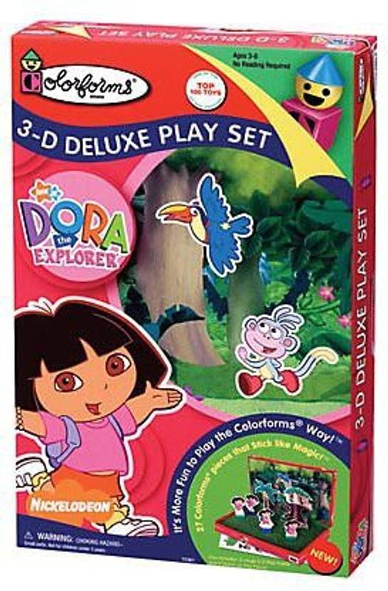 Dora the Explorer Colorforms 3D Deluxe Play Set Board Game Accessories ...