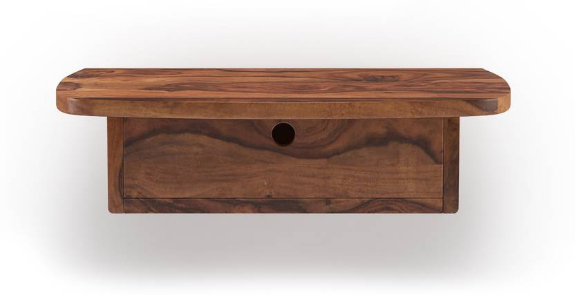 Urban Ladder Tahiti Wall Mounted Solid Wood Bedside Table Price in ...