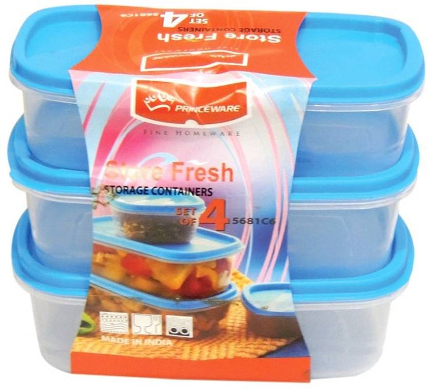 PRINCEWARE 3 Pcs Store Fresh Container Set Plastic Storage Bowl Price ...