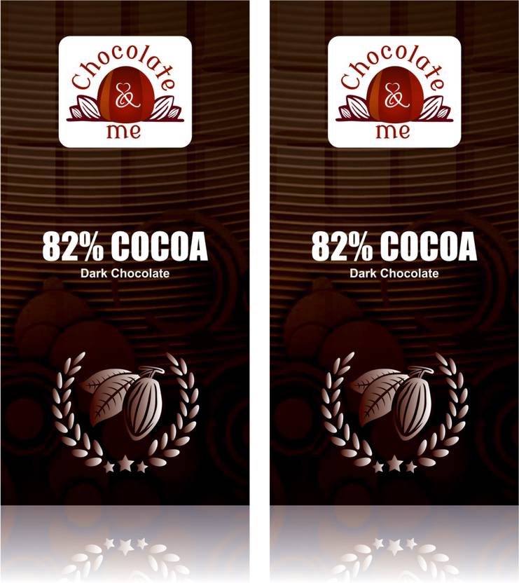 Chocolate & Me 82% Cocoa Dark Chocolate, 180 Grams (Pack Of 2) Bars ...