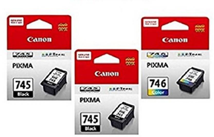 Canon 745 Black Twin & 746 Color [SET OF 3] Tri-Color Ink Cartridge ...