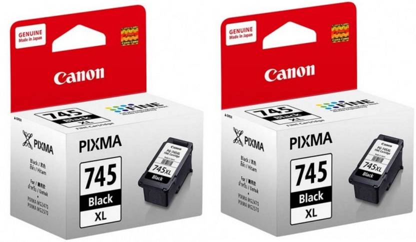 Canon 745 XL Black Twin Tri-Color Ink Cartridge - Canon : Flipkart.com