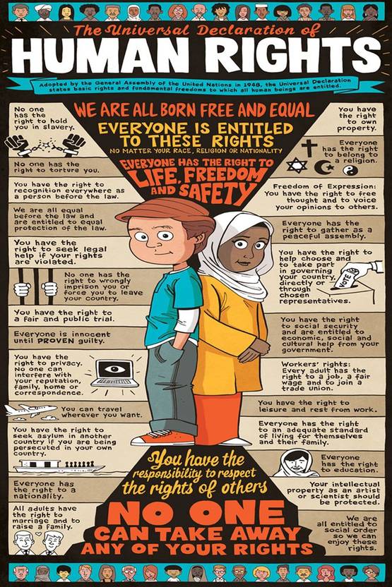 Human-Rights bord Paper Print - Quotes & Motivation posters in India ...