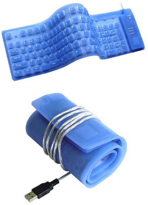 TECHNOCHITRA Silicone Rubber Waterproof Flexible Keys Wired (COLOR BLUE ...