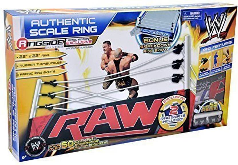 Wicked Cool Toys Wwe Authentic Scale Ring W Raw & Smackdown Ring Skirts ...