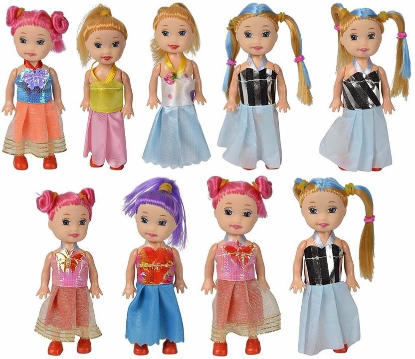 Smartcraft Adorable Mini Doll (Pack of 12) , 12 Cute Doll Set , Fashion ...