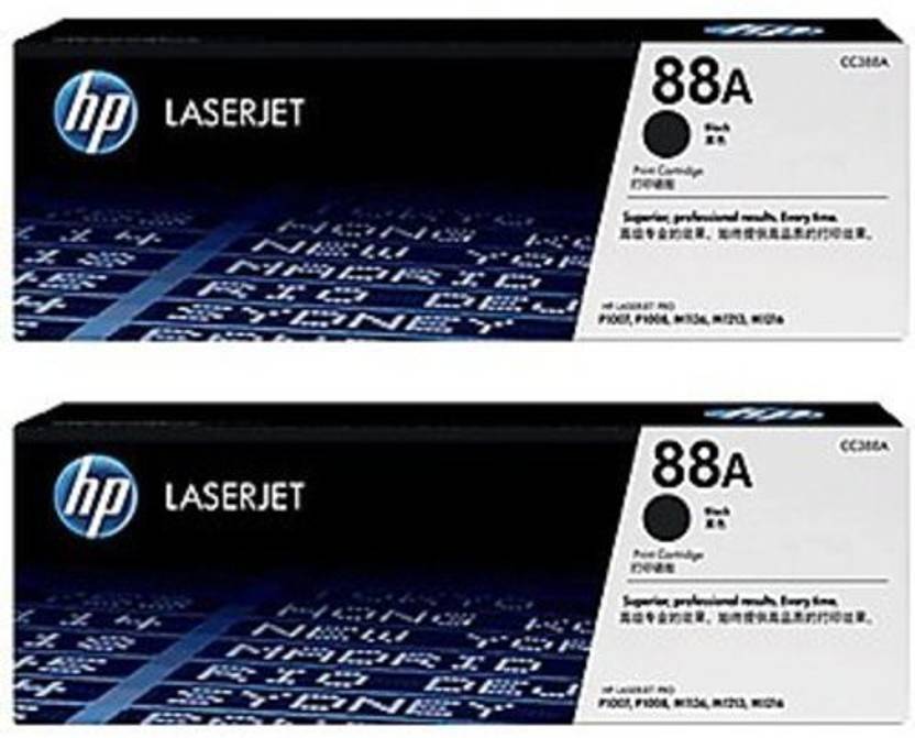 HP 88A Dual Pack Toner Cartridge Black Ink Toner - HP : Flipkart.com
