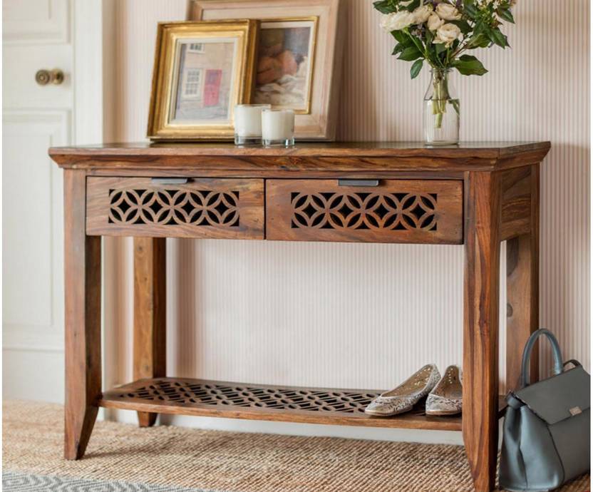THE ATTIC Sheesham Wood Solid Wood Console Table Price in India - Buy ...