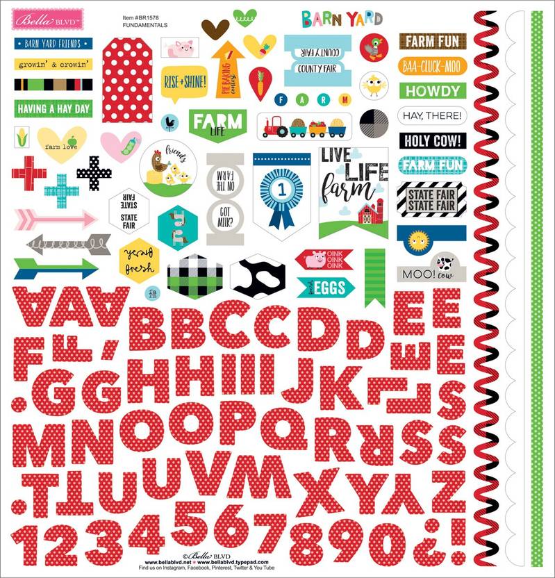Bella Blvd Barn Yard Stickers 12