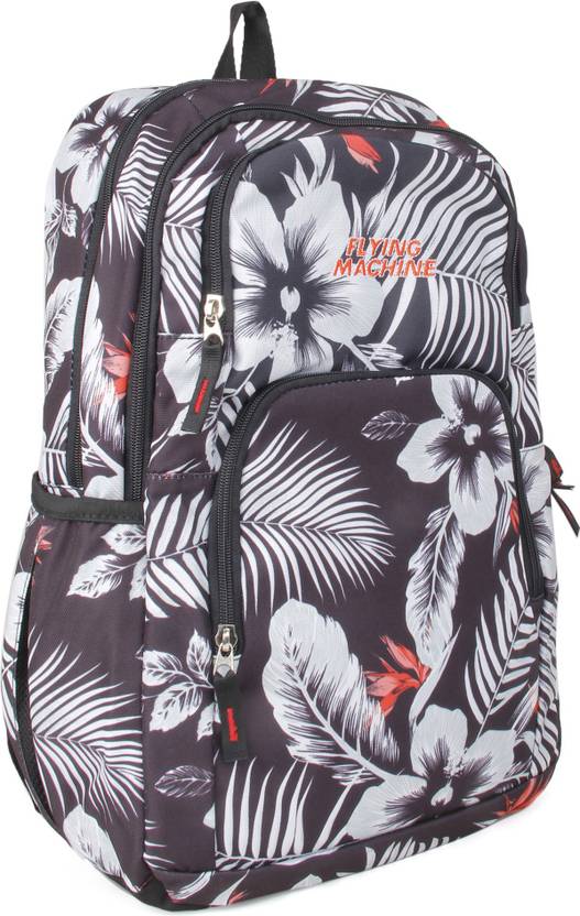 FLYING MACHINE FMLO8026 18 L Laptop Backpack BLACK WHITE - Price in ...
