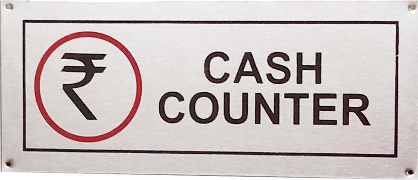 THW Stainless Steel Hanging & Self Adhesive CASH COUNTER (5"x12 ...