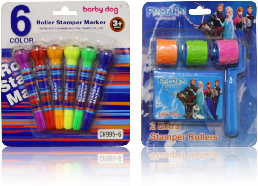 Flipkart.com | AKSHAT Roller Stamp Marker Pen with Water-based Ink ...