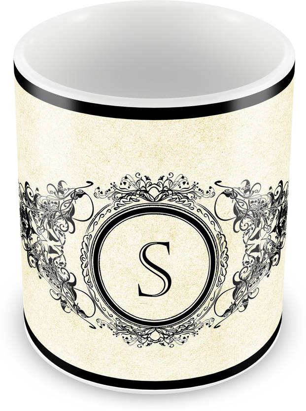 CREATIVE Alphabet Letter 'S' White Ceramic Coffee Mug Price in India ...