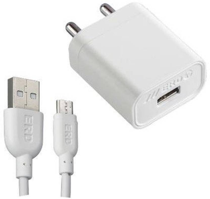 ERD CHARGER TC-50 (WHITE) 2 W 2 A Mobile Charger with Detachable Cable ...