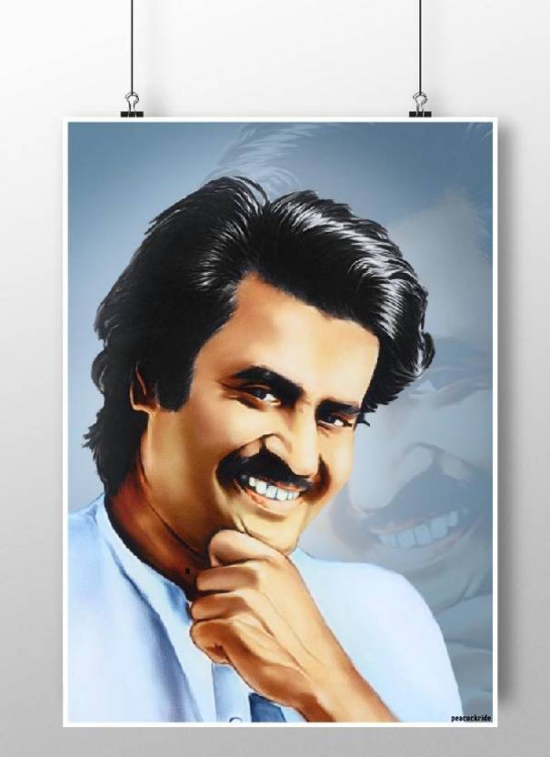 Superstar Rajinikanth Wall Poster A3 Fine Art Print - Peacockride ...
