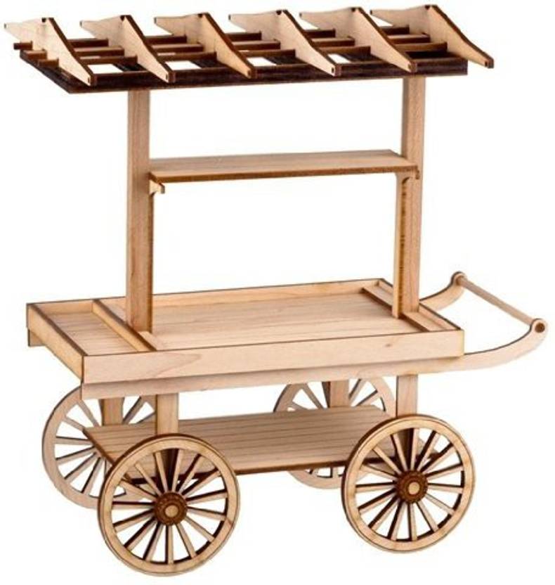 Laser Creations Dollhouse Miniature Peddler'S Push Cart Kit - Dollhouse ...