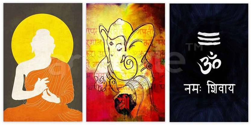 Set Of 3 Spiritual Posters Paper Print - Quotes & Motivation ...