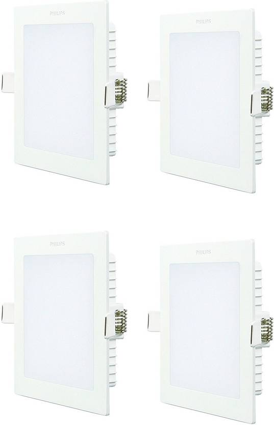 PHILIPS 10w square white 6500k led ceiling panel pack of-04 Recessed ...