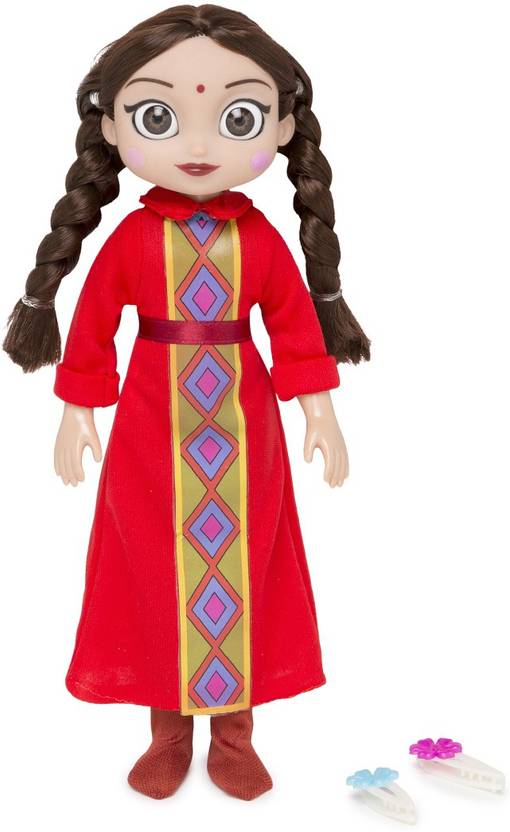 CHHOTA BHEEM 9.5"Chutki Doll Individual Red Dress with 1 pair clips - 9 ...