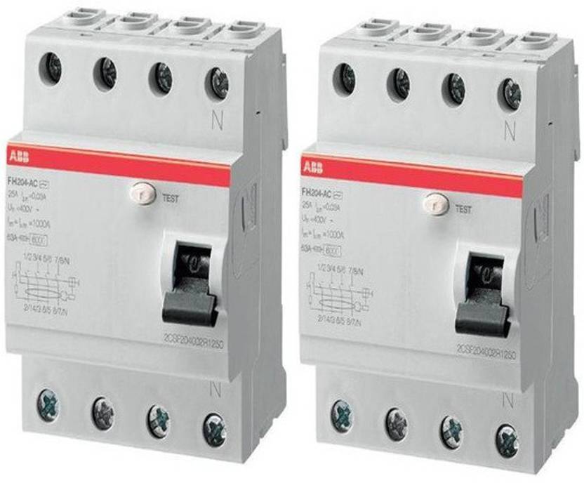 ABB RCCB FH204 AC 63/0.1 ( PACK OF 2 ) FH204 AC-63/0.1 ( PACK OF 2 ) MCB Price in India - Buy ...