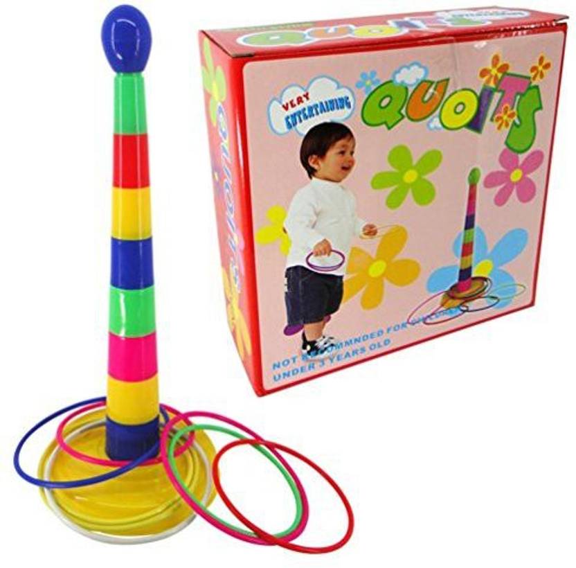 Leegor Throw Circle Toys Set Of Plastic Ring Toss Quoit Hoopla Family ...