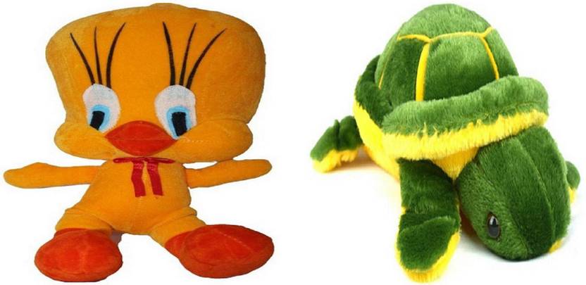 OYD Cute Soft Tweety soft toy (26 Cm) and Desi Cute Stuffed Tortoise ...