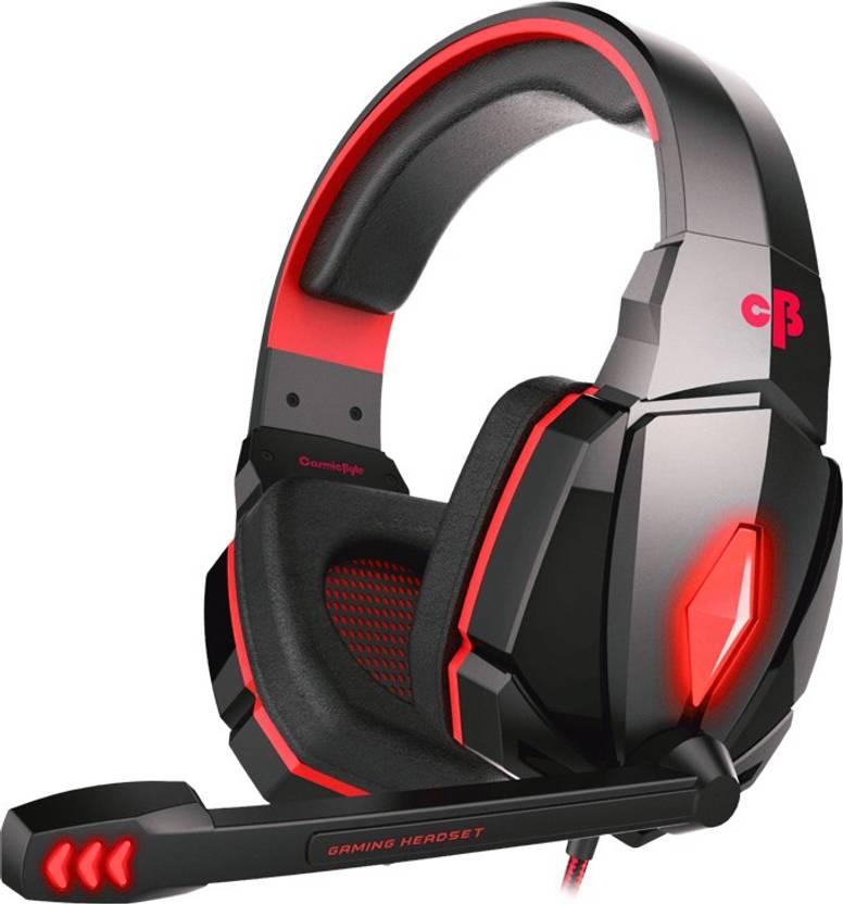 CosmicByte G4000 Headset with Mic and LED Black/Red Wired Gaming ...