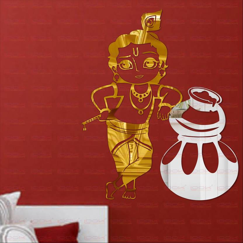 LOOK DECOR Makhanchor Gold Krishna Silver Matki(Pack Of 2)code16 Extra ...