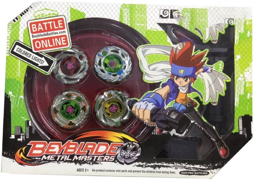 Magicwand 4 Big Metal Beyblades With Led Lights 2 Launchers 1 Stadium 2 ...