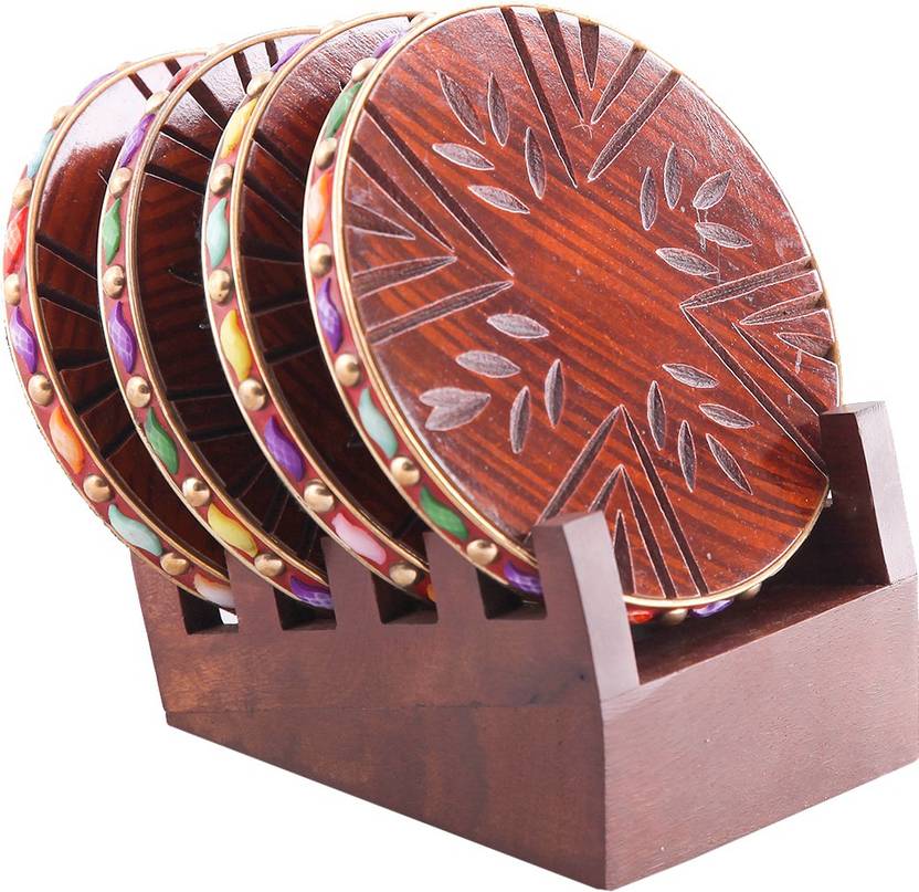 The Royal Collection Round Wood Coaster Set - Buy The Royal Collection ...