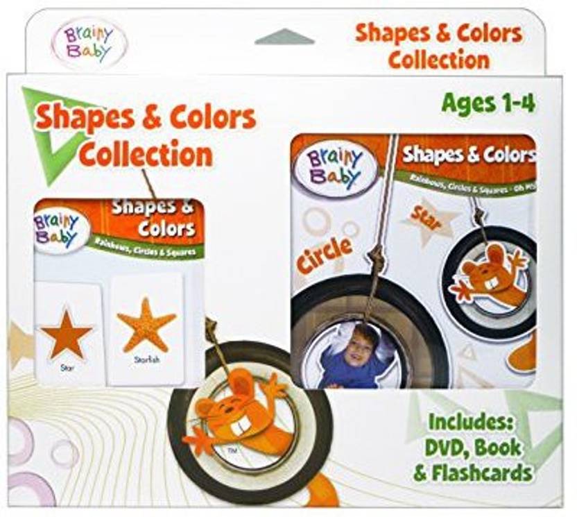 Brainy Baby Flash Cards, Dvd And Board Book Shapes And Colors: Rainbows ...