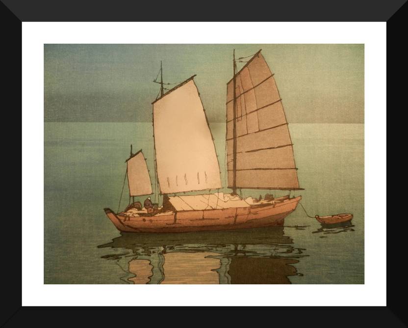 Sending Boats - "Japanese Art Collection" - Premium Quality Framed ...