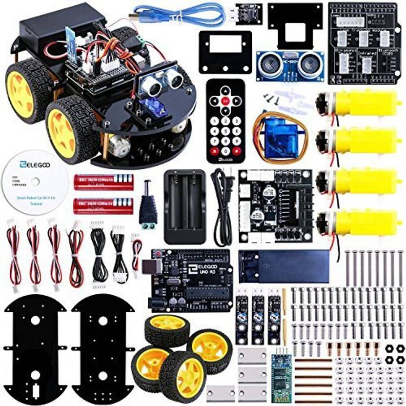 Generic Elegoo El-Kit-010 Uno Project Upgraded Smart Robot Car Kit With Uno R3, Line Tracking ...