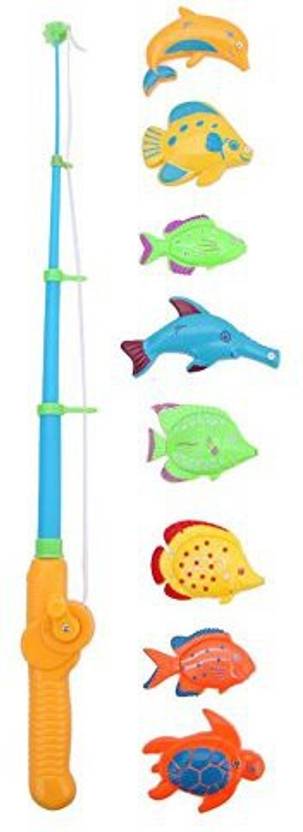 Genuiskids Educational Fish Pond Game Magnetic Fishing Pole Rod & Fish ...