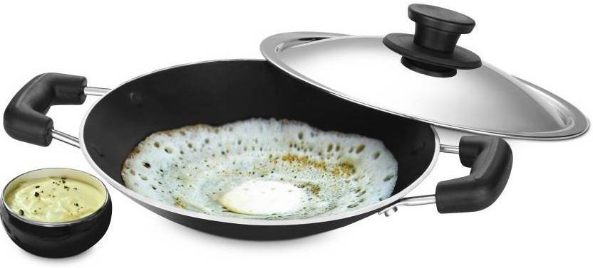 Jonty JONTY NONSTICK APPACHETTY Appachatty Pan 20 cm diameter with Lid ...